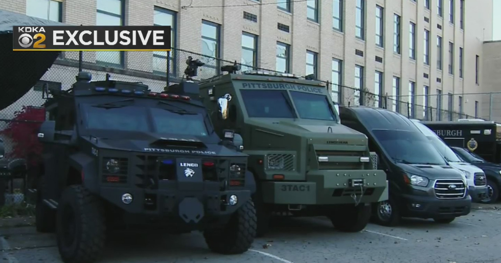 Pittsburgh Police SWAT Vehicle Tires Slashed - CBS Pittsburgh