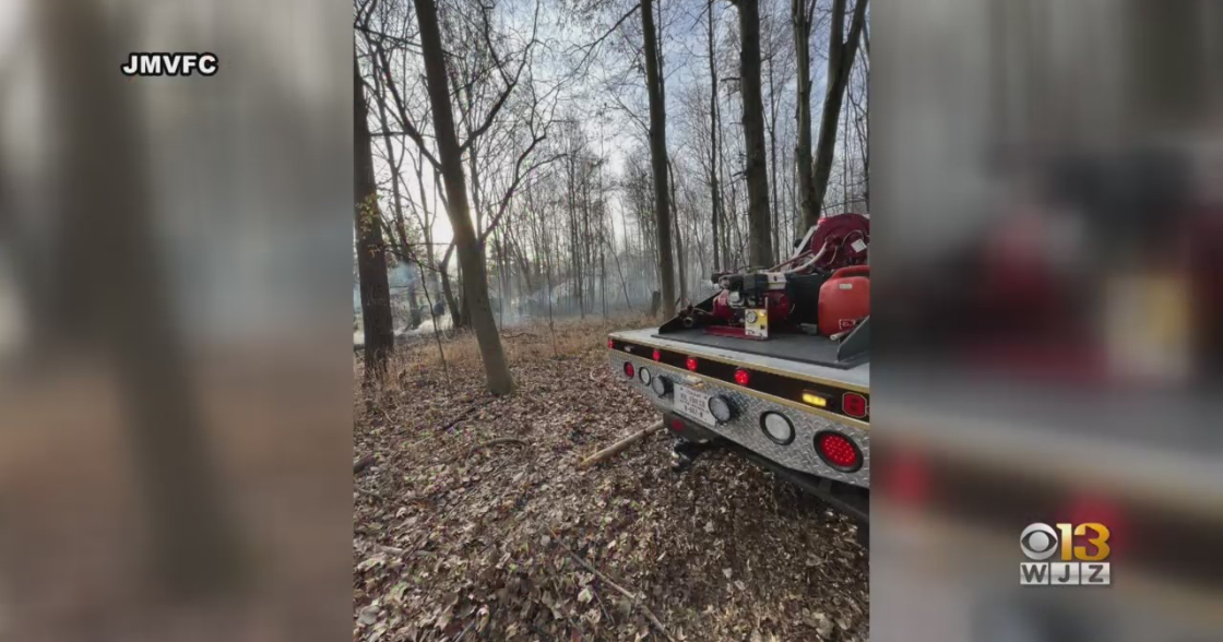 Joppa Magnolia Volunteer Fire Company Battles Brush Fire In Harford