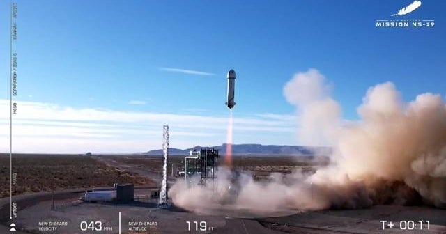 Watch: Blue Origin launches crew of 6 to space and back - CBS News