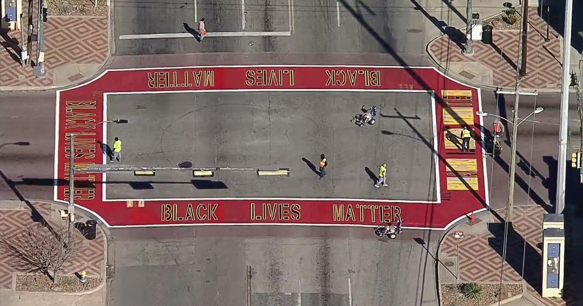 Black Lives Matter Crosswalk Unveiled In Dallas Ahead Of MLK Day - CBS ...
