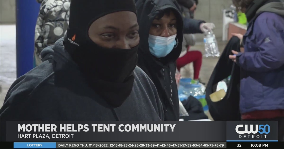 Cold Weather Draws Tent Community To Hart Plaza, Detroit Mom Steps In ...