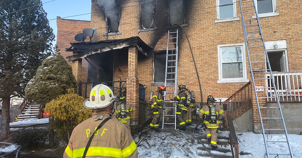 One Person Taken To The Hospital Following Row House Fire - CBS Pittsburgh
