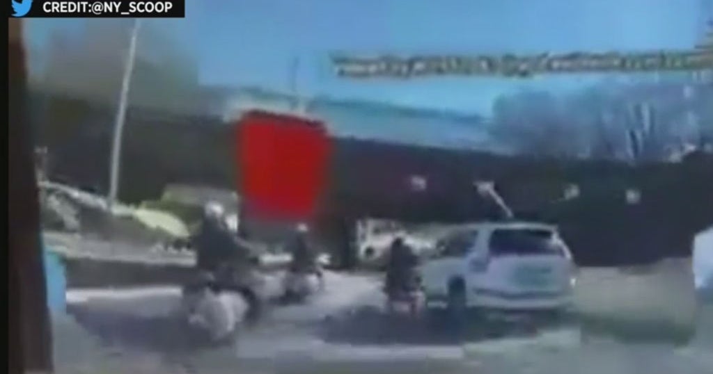 Shocking Video Shows SUV Slamming Into NYPD Motorcycle Officer On Grand ...