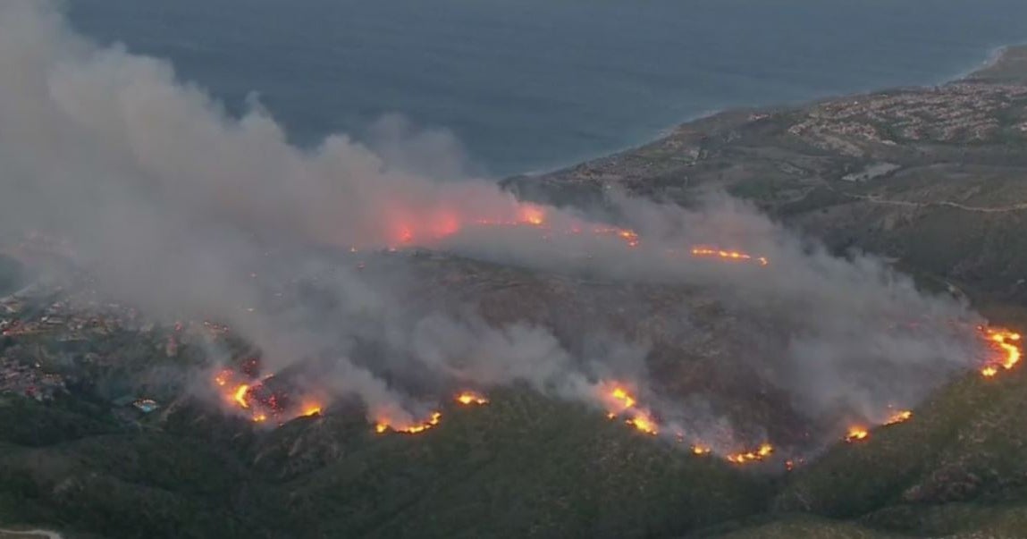 Massive Brush Fire Sparks In Laguna Beach, Forces Evacuations - CBS Los ...