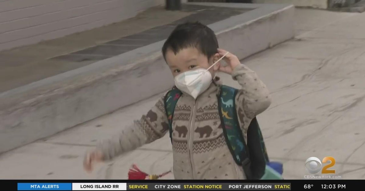 NYC students shed their masks for first time - CBS New York