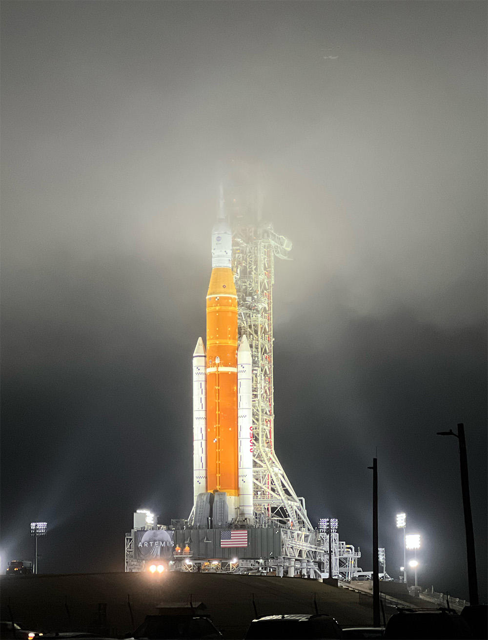 NASA's new moon rocket rolled out to launch pad for dress rehearsal ...