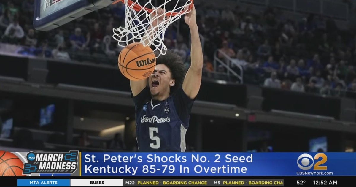 Saint Peter's beats Kentucky in stunning March Madness victory - CBS ...