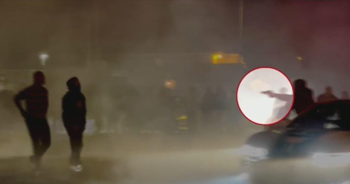 Gun pointed at crowd during wild street takeover in South LA - CBS Los ...