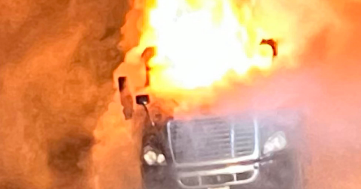 Big Rig Catches Fire In Calaveras County - CBS Sacramento