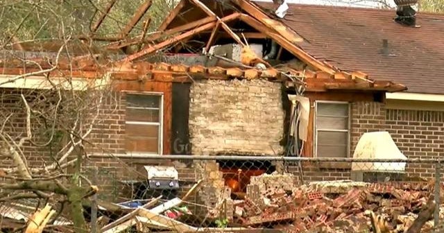 Severe storm system kills 2 people, leaves wake of destruction - CBS News
