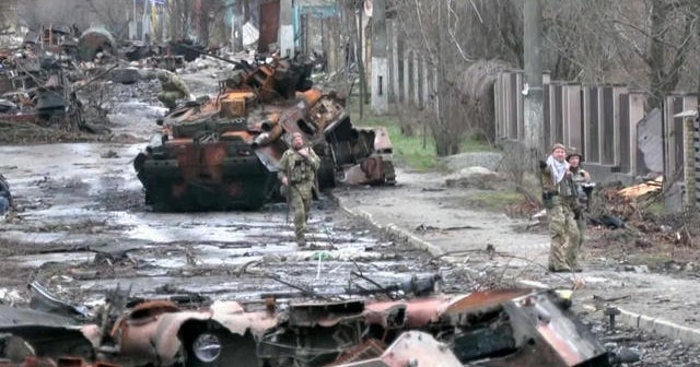 Horrific scene in Bucha, Ukraine, as mayor says mass graves have been ...