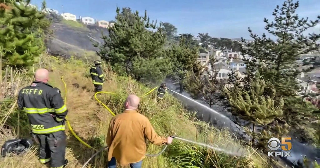 Hillside Brush Fire Burns Close to Daly City Home - CBS San Francisco