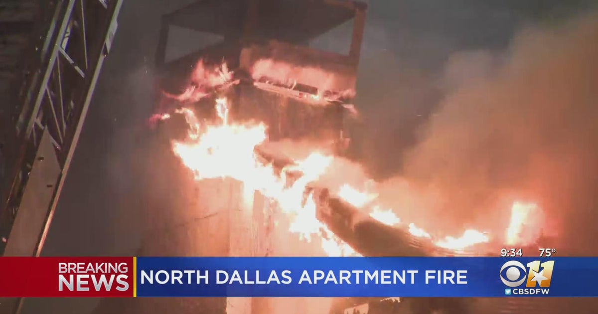 At least 8 families displaced in overnight Dallas apartment fire - CBS ...
