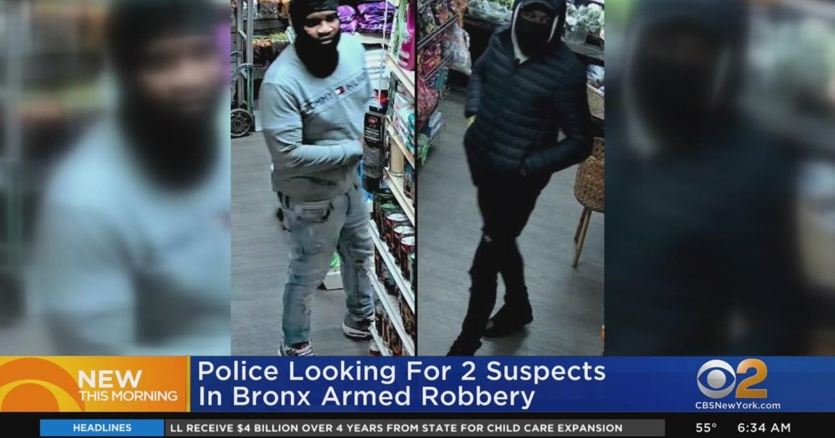 2 suspects wanted in Bronx bodega armed robbery - CBS New York 2 suspects wanted in Bronx bodega armed robbery - CBS New York