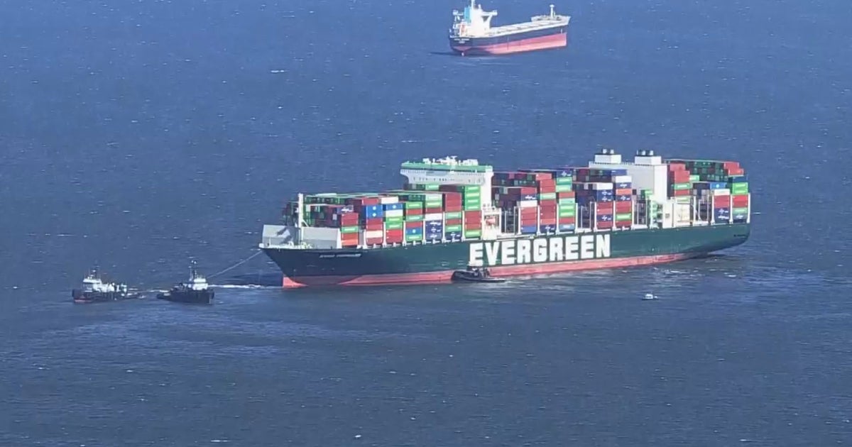 Ever Forward Cargo Ship Refloated Sunday Morning - CBS Baltimore