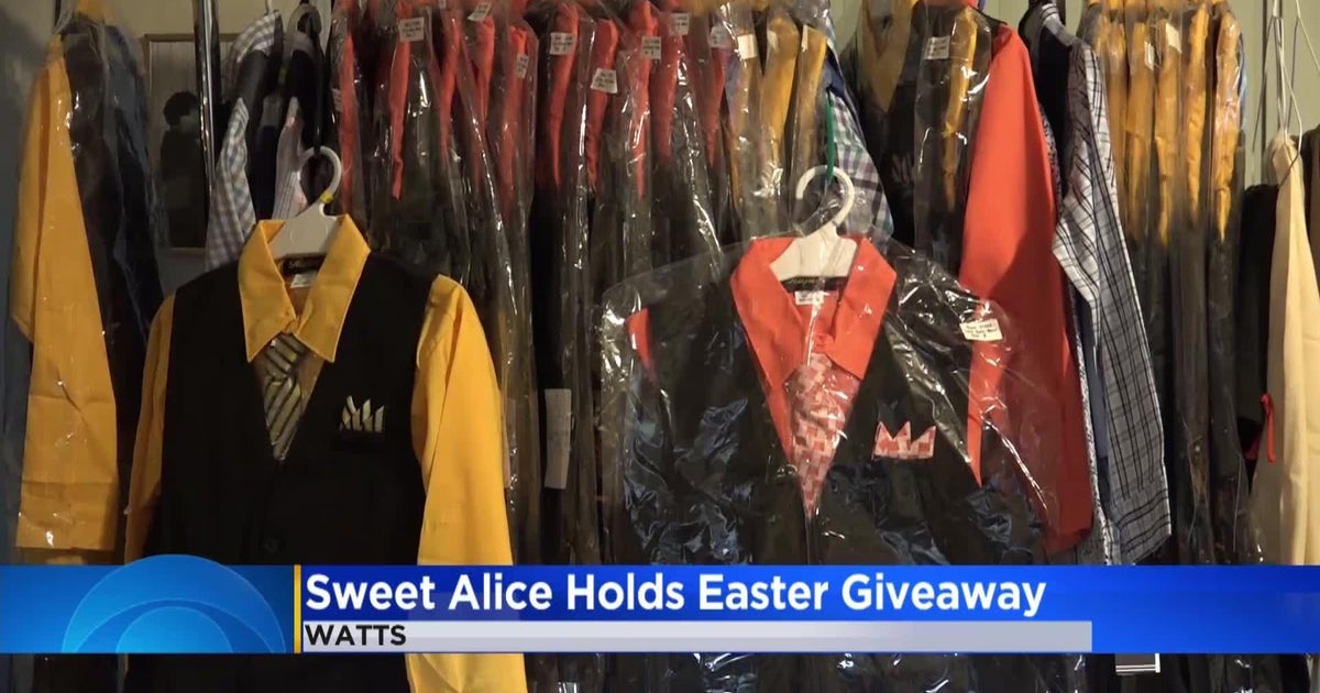 Sweet Alice helping out locals in Watts ahead of Easter Sunday - CBS ...
