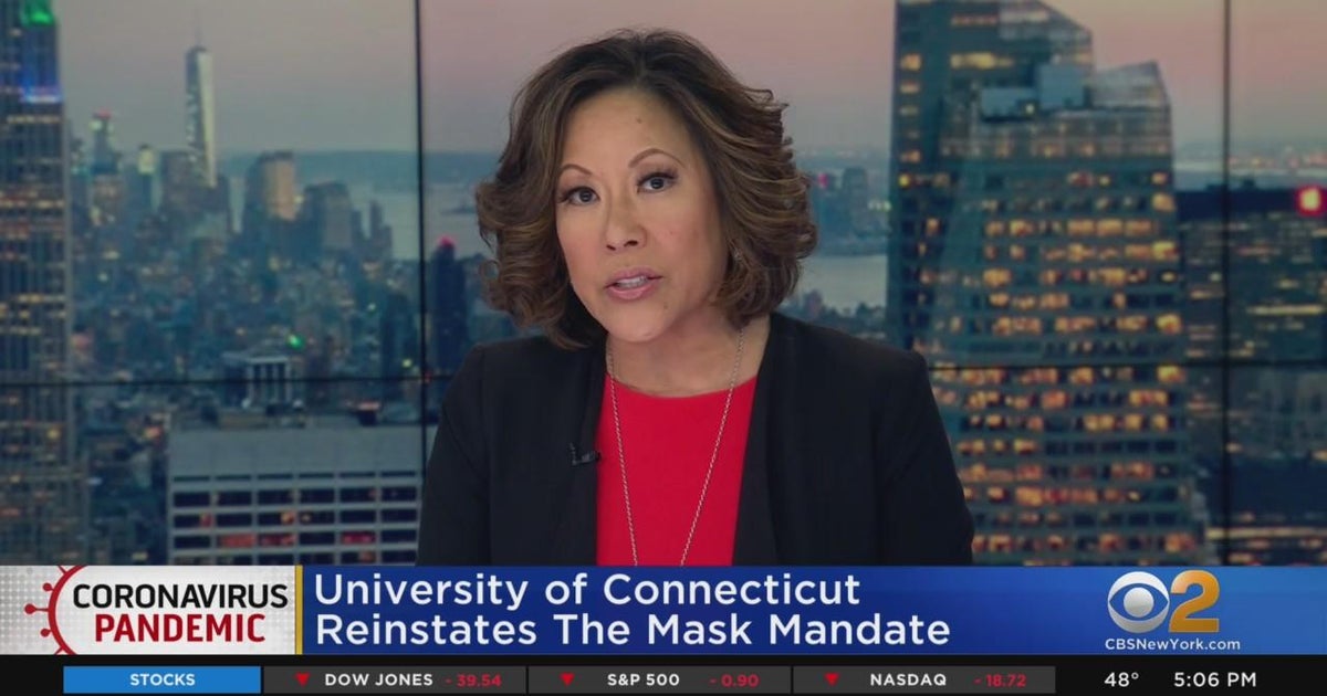UConn reinstates mask mandate - CBS New York