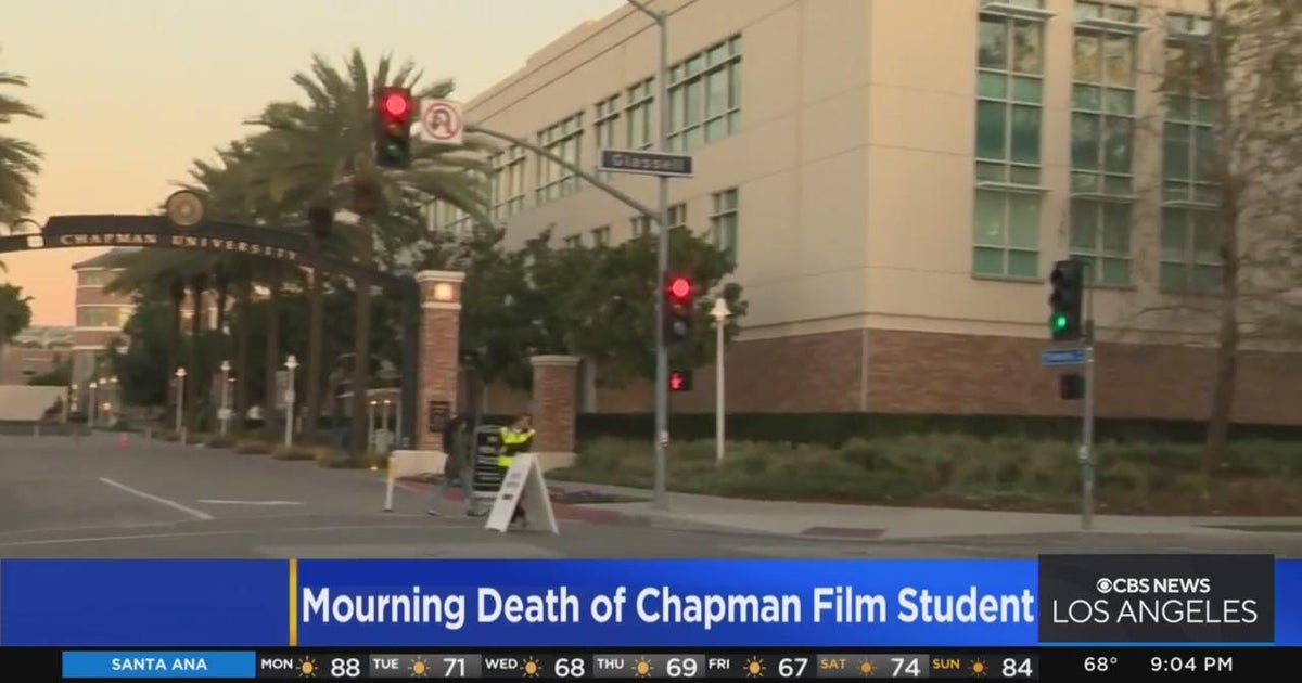 Chapman mourns the death of a film student killed in tragic crash - CBS ...
