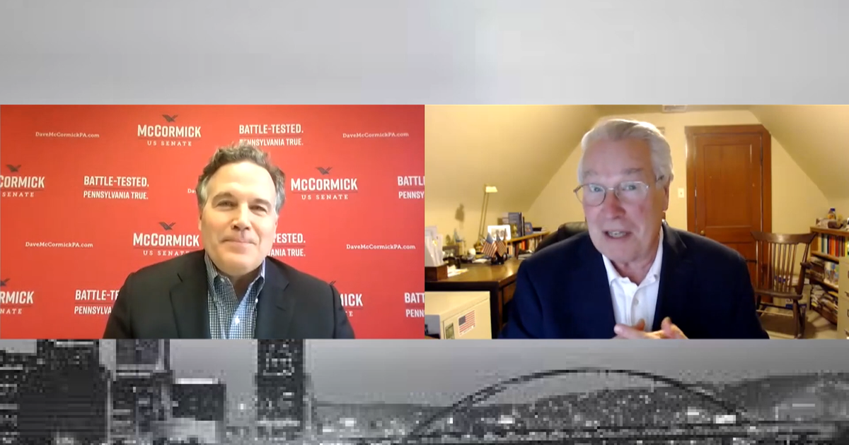 U.S. Senate candidate Dave McCormick talks to Jon Delano - CBS Pittsburgh