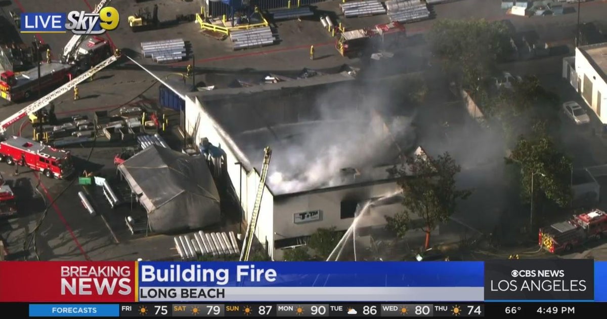 Long Beach firefighters battling structure fire - CBS Los Angeles