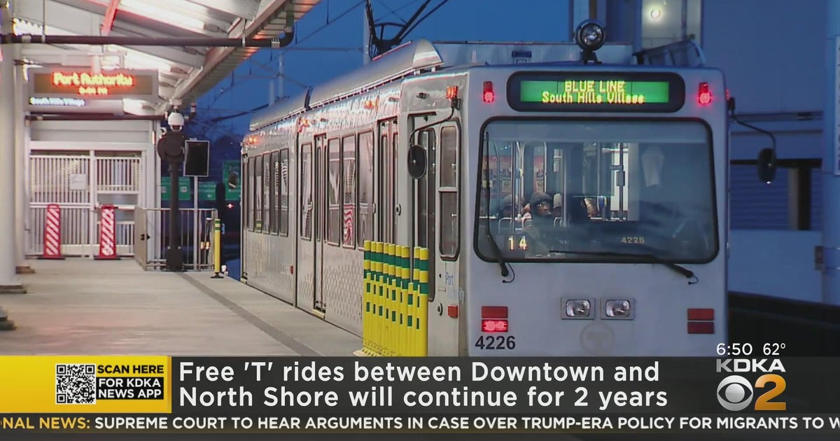 Rides on T between North Shore, Downtown will remain free - CBS Pittsburgh