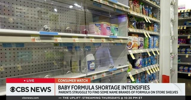 Parents scramble as baby formula shortage intensifies in the U.S. - CBS ...