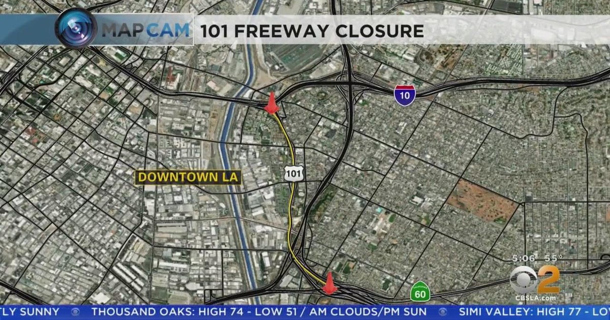 110 Freeway in downtown Los Angeles closed for construction - CBS Los ...