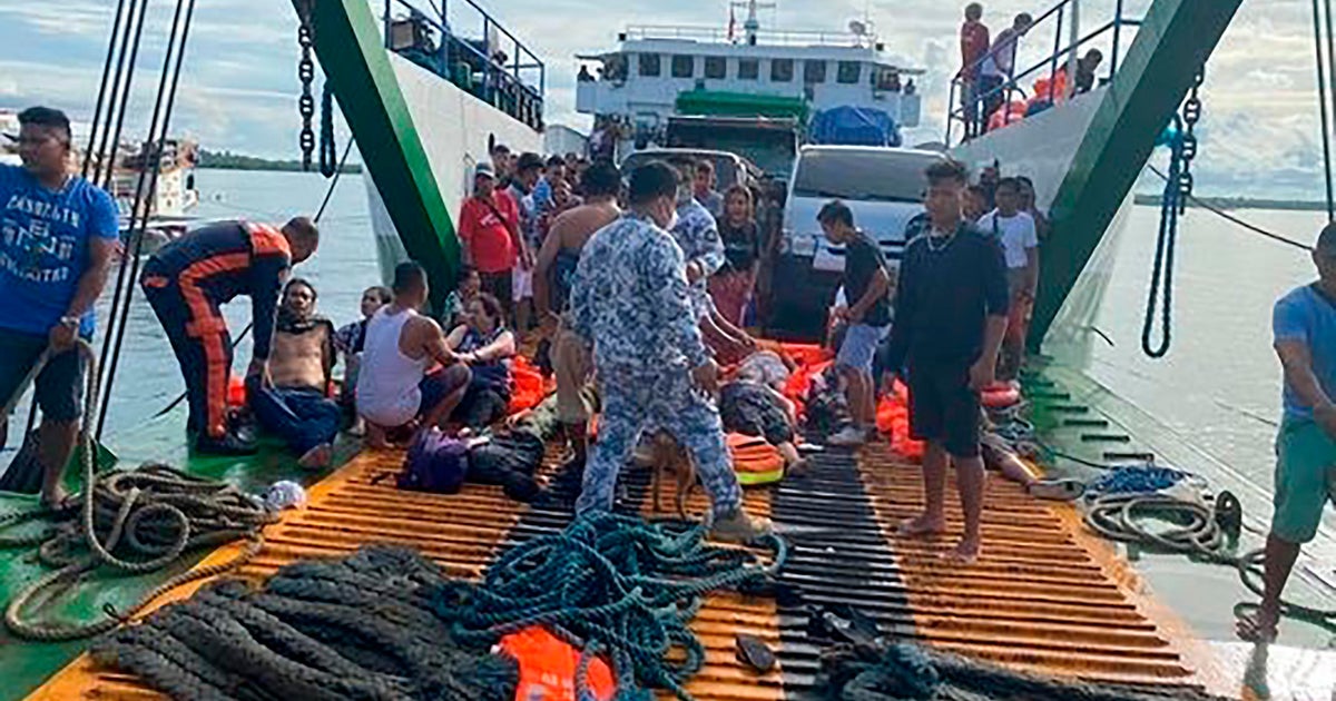 At least 7 dead, 120 others rescued in Philippine ferry fire - CBS News
