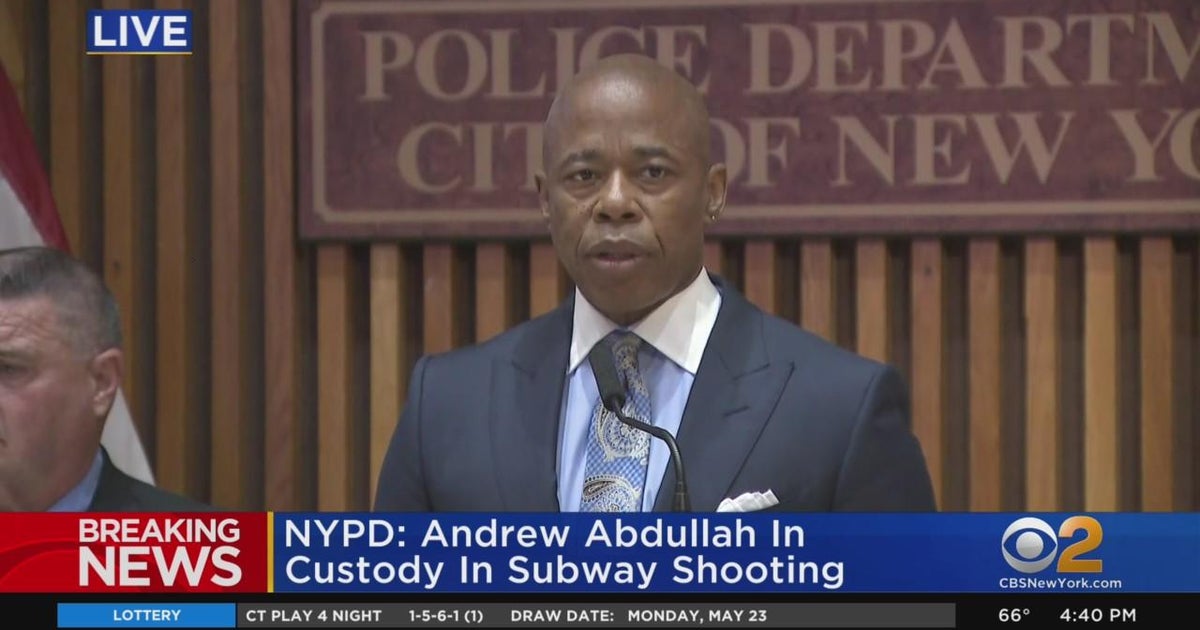 Mayor Eric Adams, police officials announce arrest of subway shooting ...