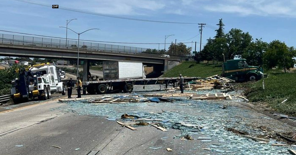 Highway 99 Back Open In Modesto After Big Rig Blocked All Lanes - CBS ...