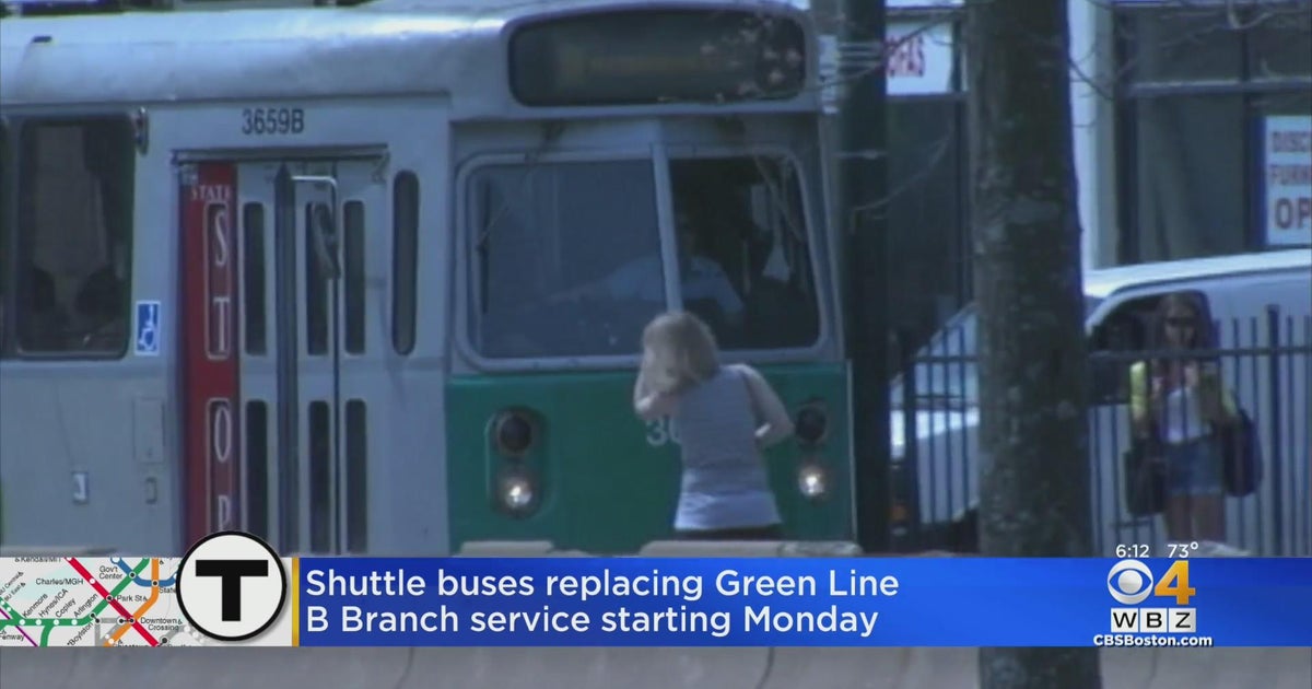 Shuttle buses to replace Green Line B branch service - CBS Boston