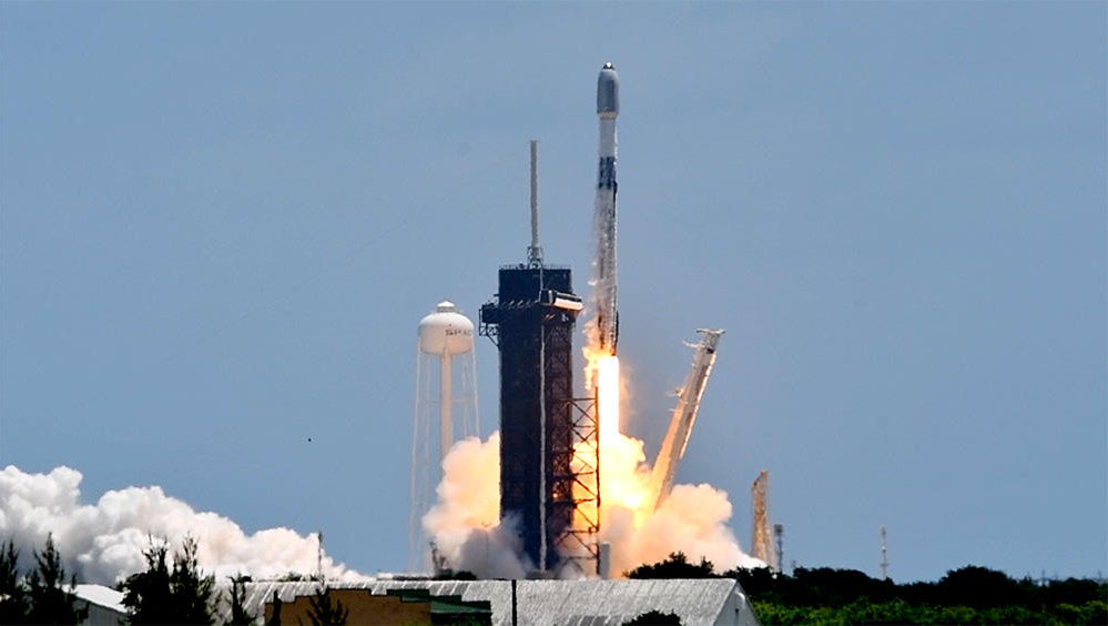 SpaceX launches first of three rapid-fire Falcon 9 flights - CBS News