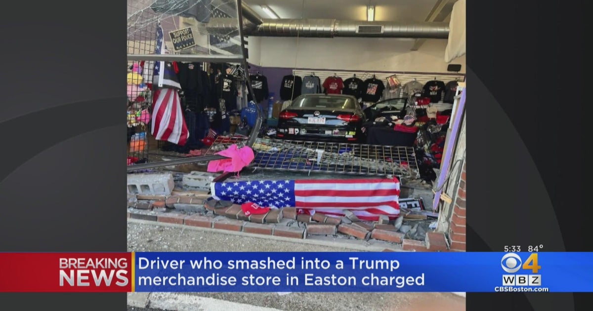 Driver who smashed through Trump store in Easton faces charges - CBS Boston