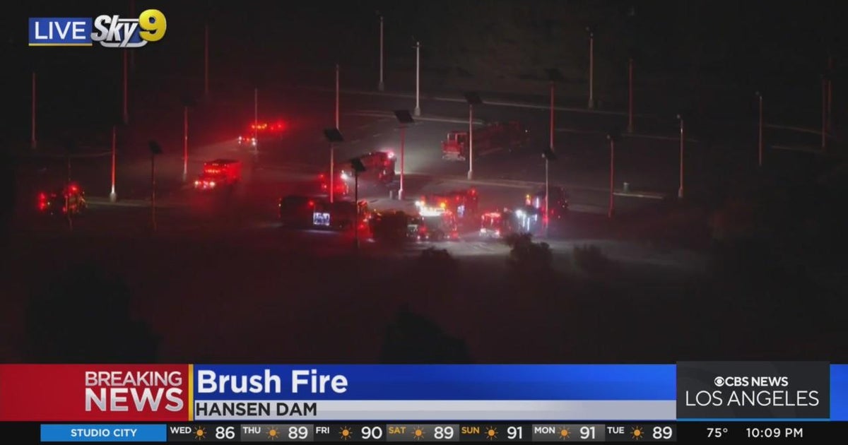 Fire crews knockdown 1 acre brusher in Hansen Dam - CBS Los Angeles