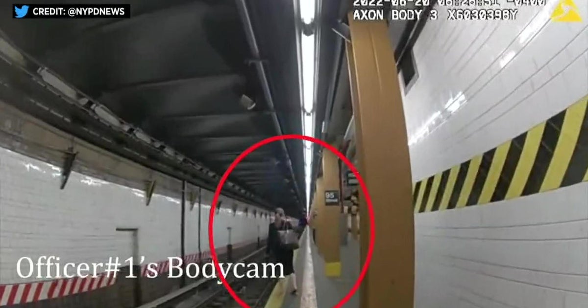 See it: NYPD officers save woman who fell on subway tracks following epileptic seizure - CBS New ...