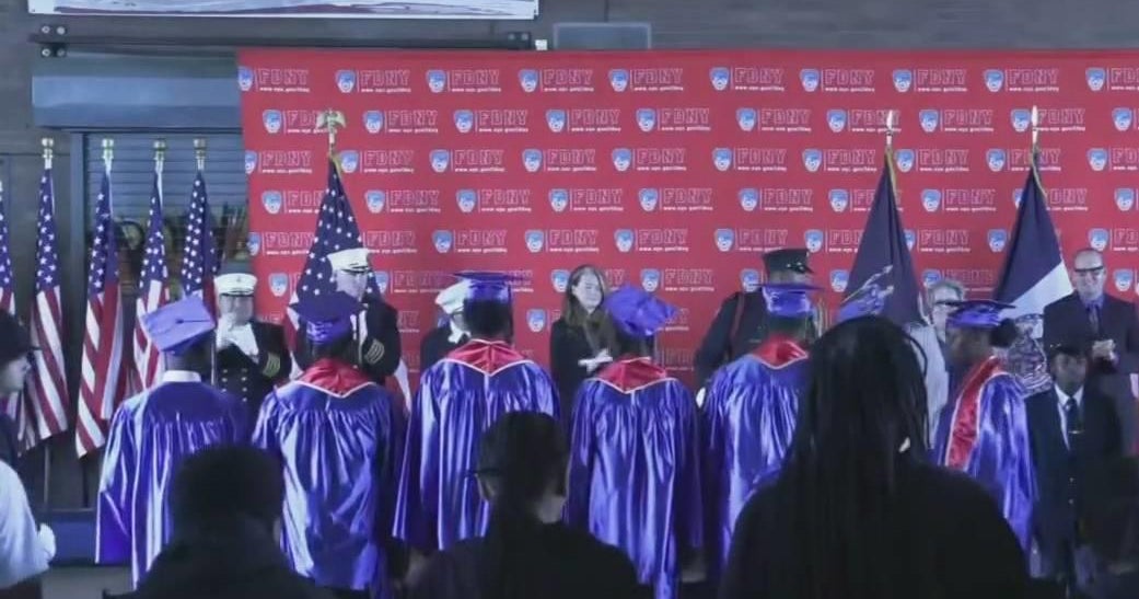 FDNY high school graduation ceremony held on Randall's Island - CBS New ...