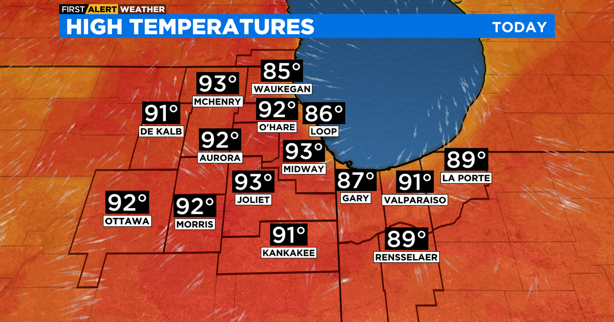 Chicago First Alert Weather: Temperatures in the 90s Friday; rain ...