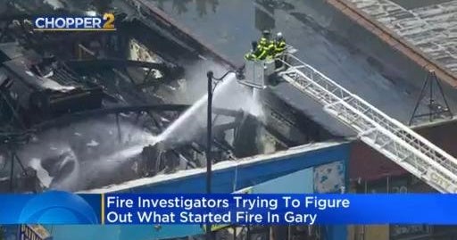Roof collapses in fire at vacant commercial building in Gary, Indiana ...