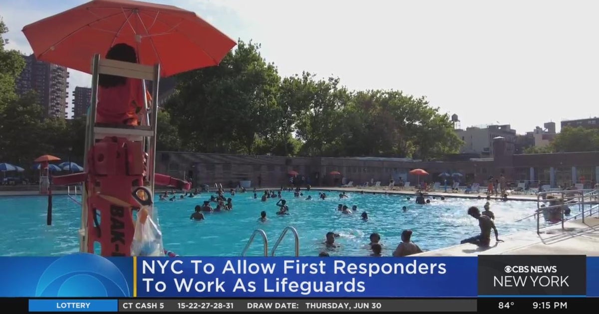 NYC to allow first responders to work as lifeguards - CBS New York