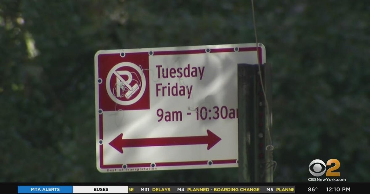 Alternate side parking back to moving twice a week - CBS New York