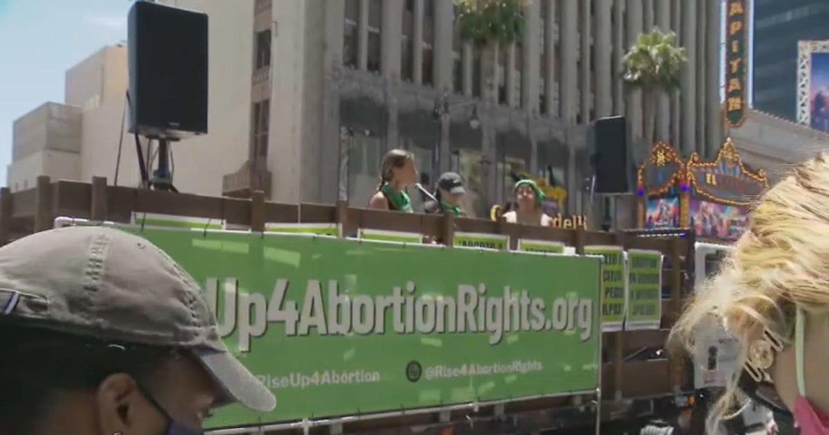 Activists, protestors rally in Hollywood for abortion rights - CBS Los ...