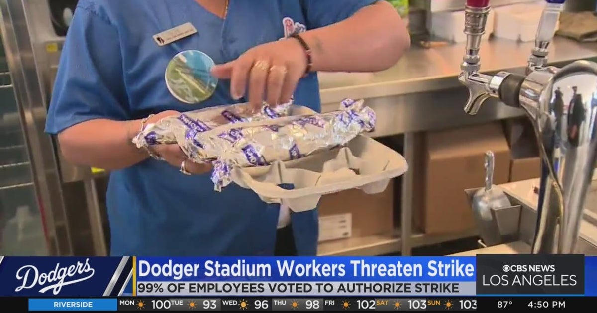 Dodger Stadium concession workers threaten to strike - CBS Los Angeles