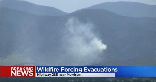 Wildfire forces evacuations near Highway 285 in Morrison area - CBS ...
