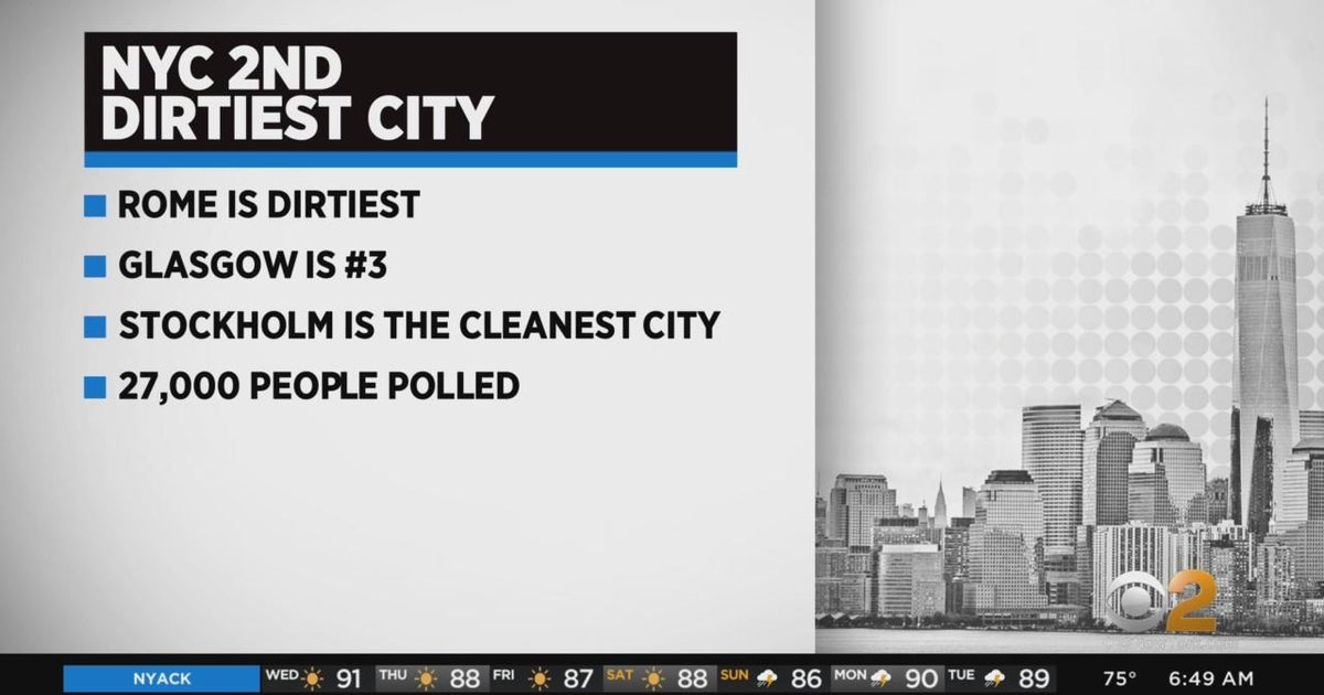 NYC ranked 2nd dirtiest city - CBS New York