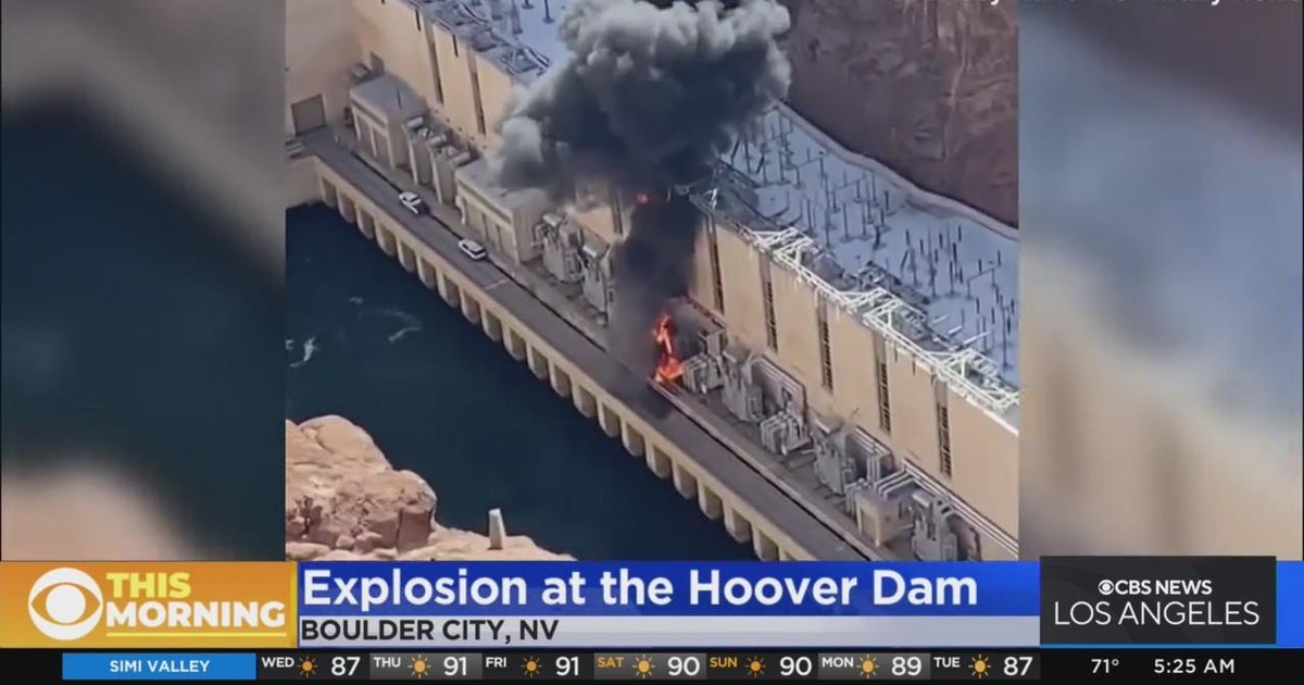 Caught on Camera: Transformer explodes at Hoover Dam - CBS Los Angeles