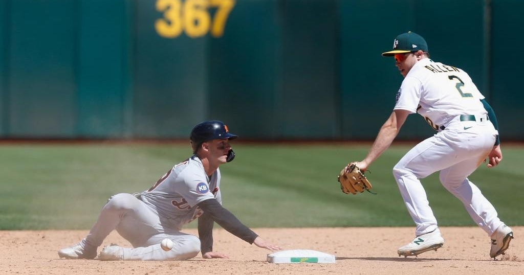 A's open 2nd half, lose to Tigers in opener of doubleheader - CBS San ...