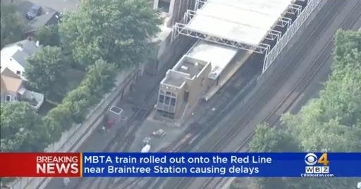 MBTA: Red Line train rolled into Braintree Station - CBS Boston