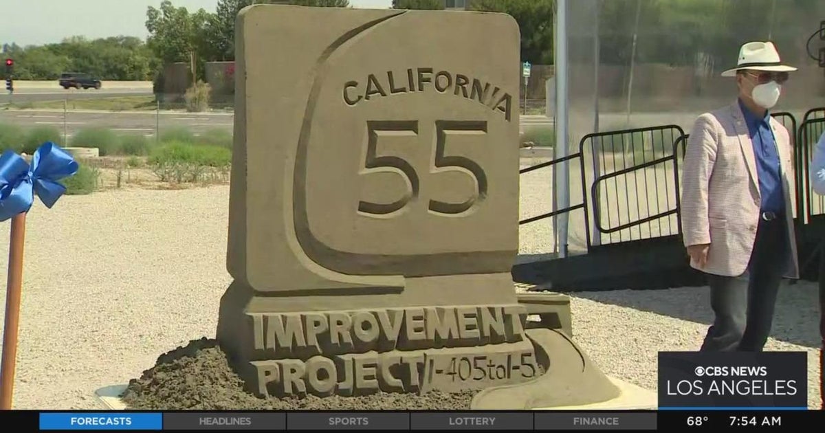 Work begins to add additional lanes to 55 Freeway in Orange County ...