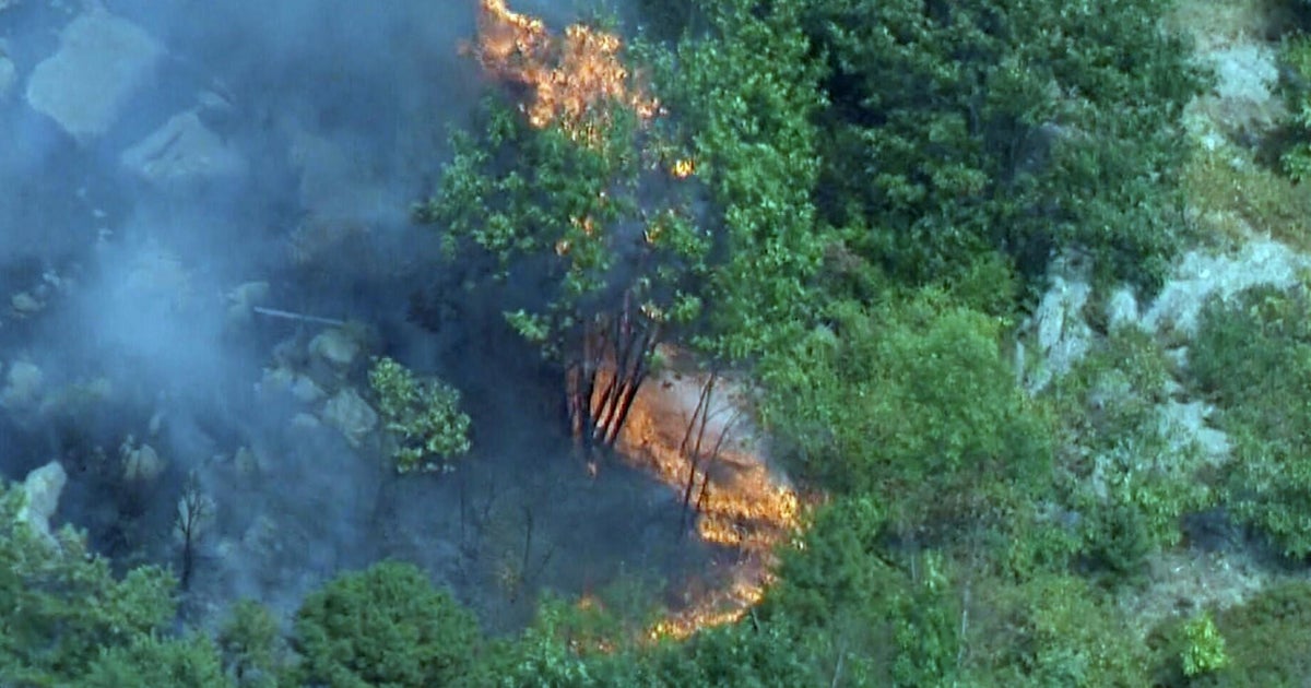Large brush fire burns 9 acres in Gloucester - CBS Boston