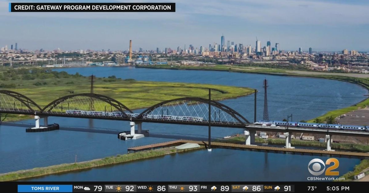Groundbreaking marks construction of new Portal Bridge - CBS New York
